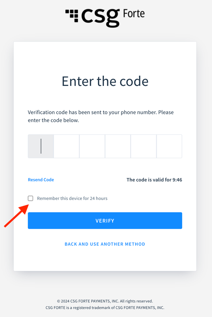 "Remember this Device" option in dex - CSG Forte
